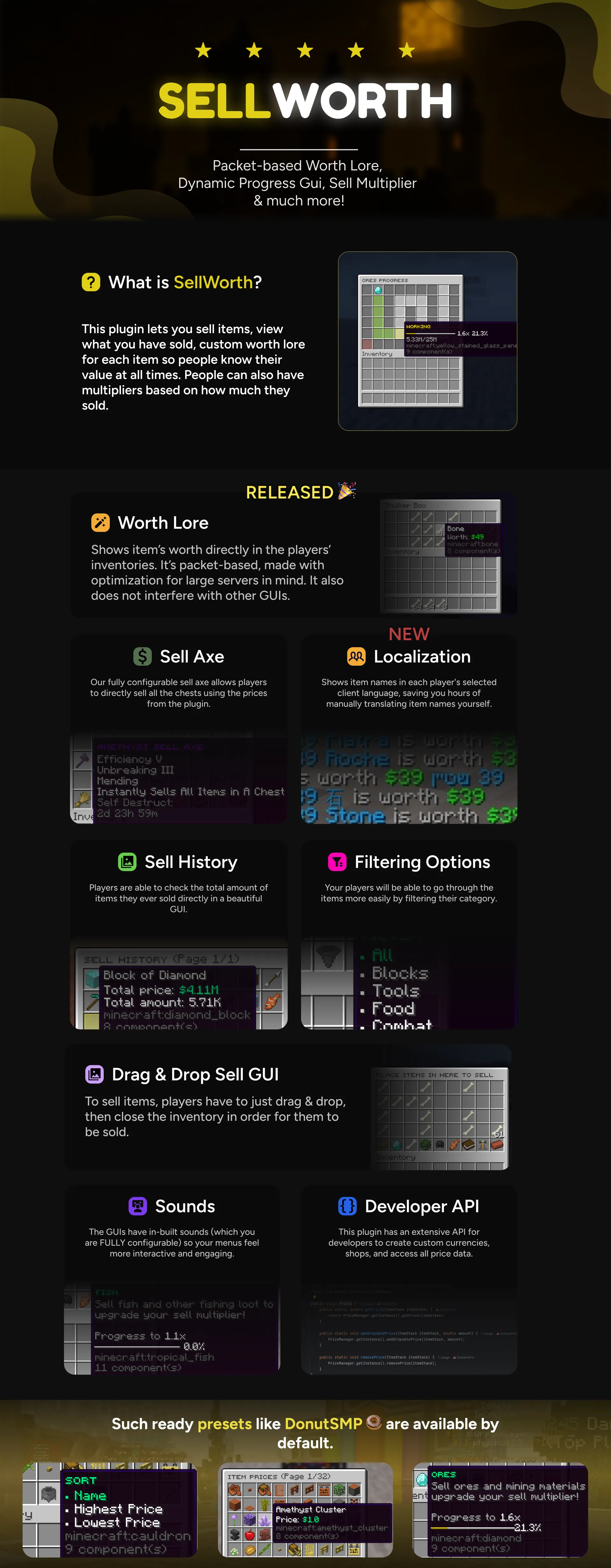 SellWorth | /sell /sellhistory /worth | BuiltByBit