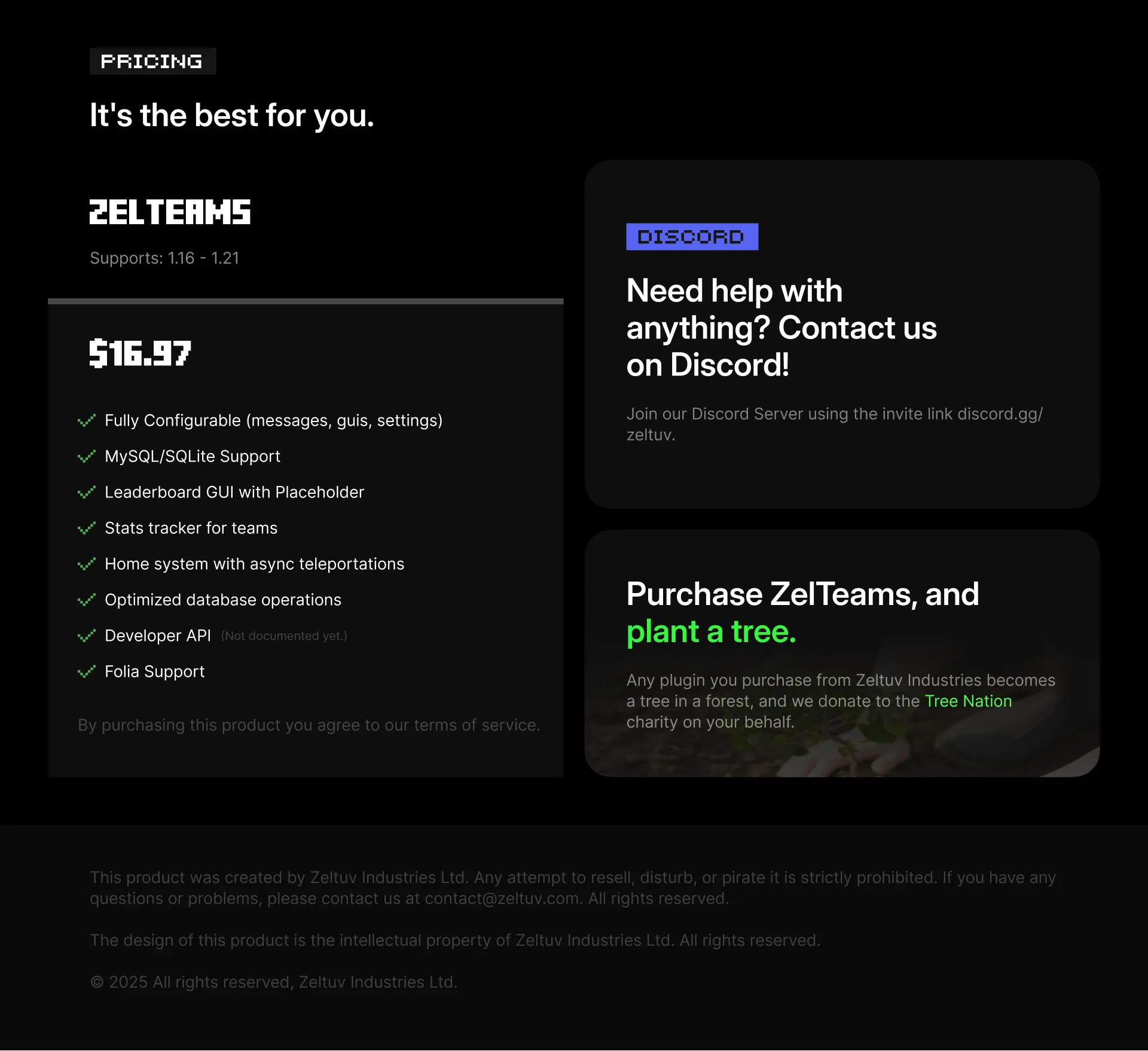 ZelTeams - Clan & Team Plugin | BuiltByBit