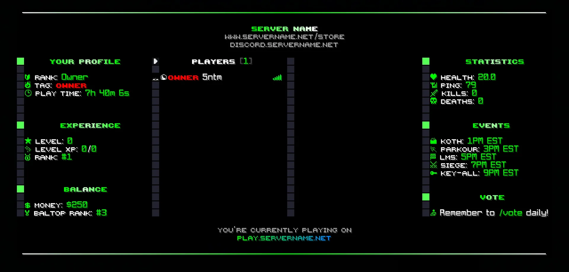 TAB & Scoreboard Configuration | BuiltByBit