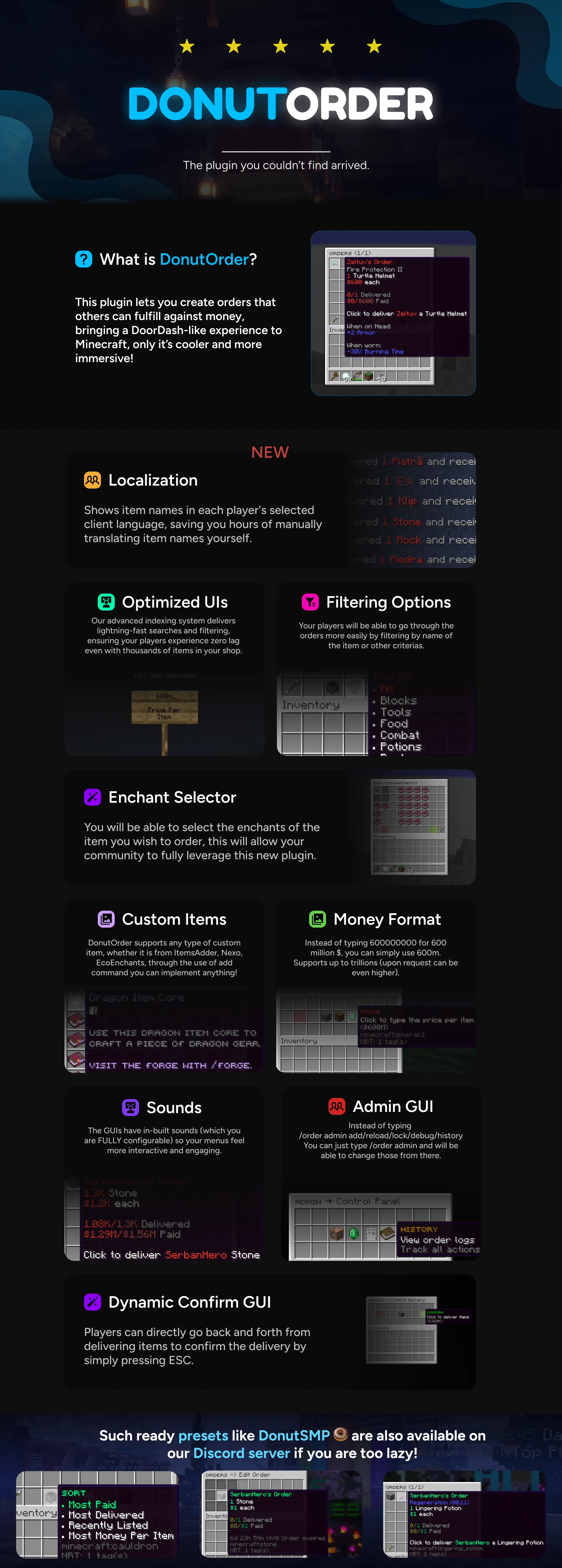 DonutOrder | Localization & Performance | BuiltByBit
