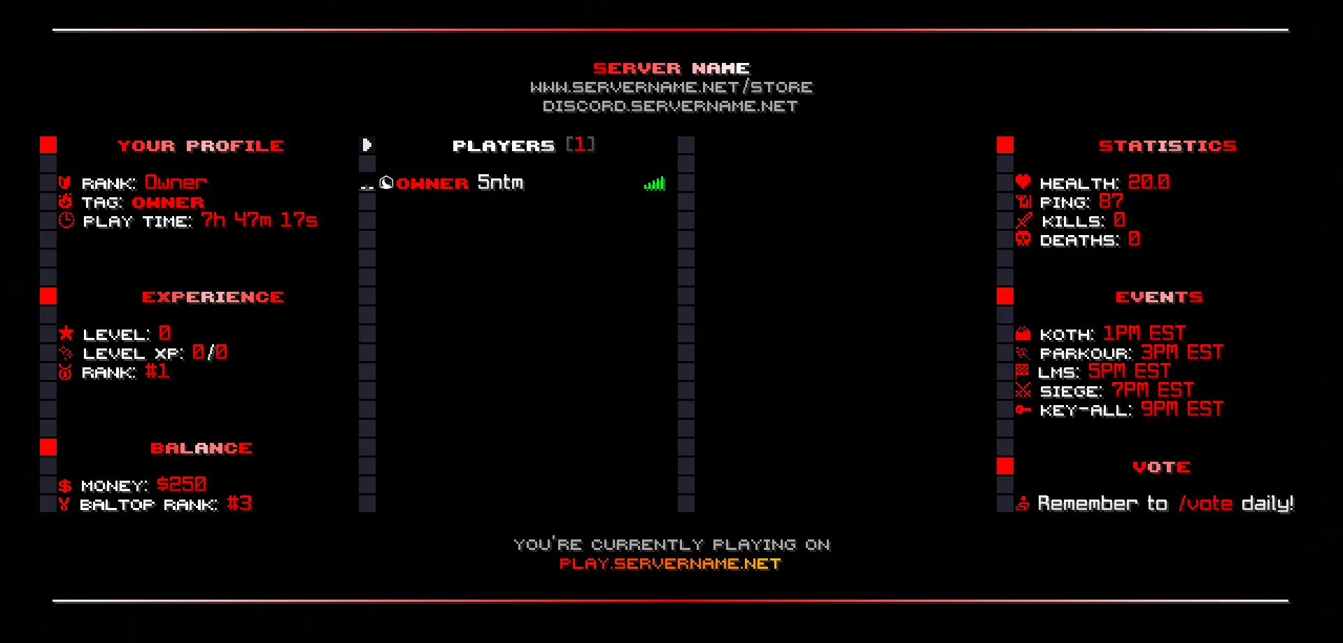 TAB & Scoreboard Configuration | BuiltByBit