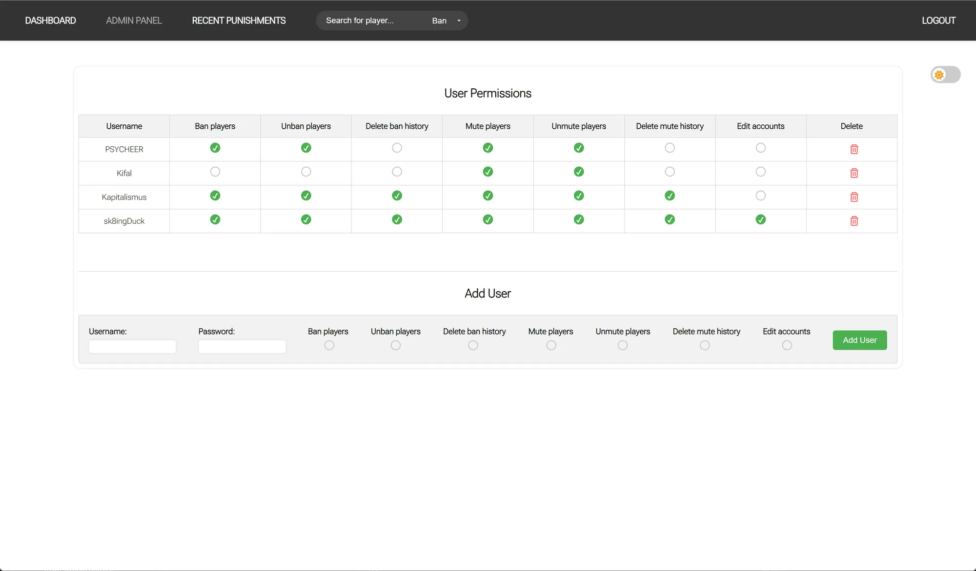 Punishment System with Web Admin Panel | BuiltByBit