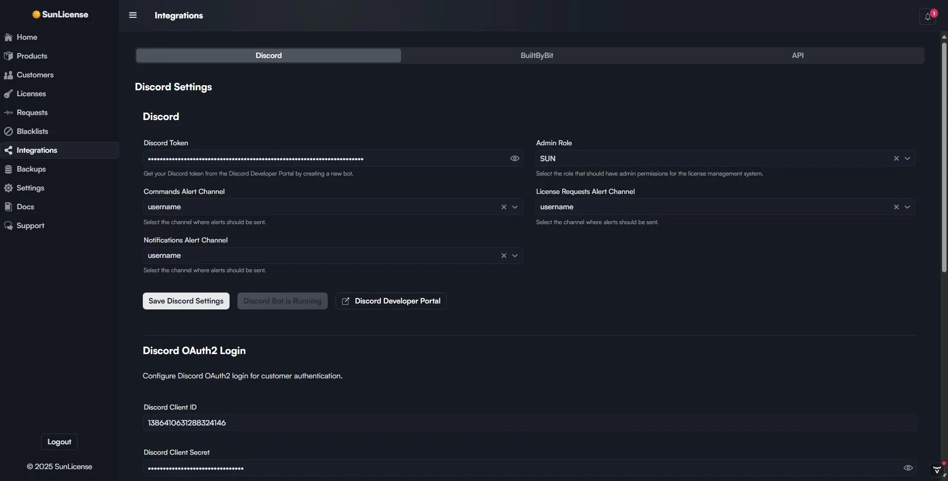 SunLicense | License Management System | BuiltByBit